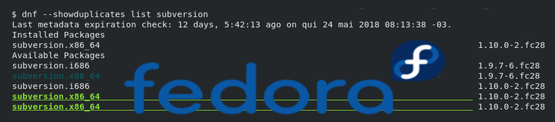 Fedora 28 + DNF: instalar pacote antigo e desativar atualização - MhagnumDw